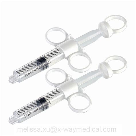 Polypropylene Colored Control Syringe Fluid Flow Accurately Injection