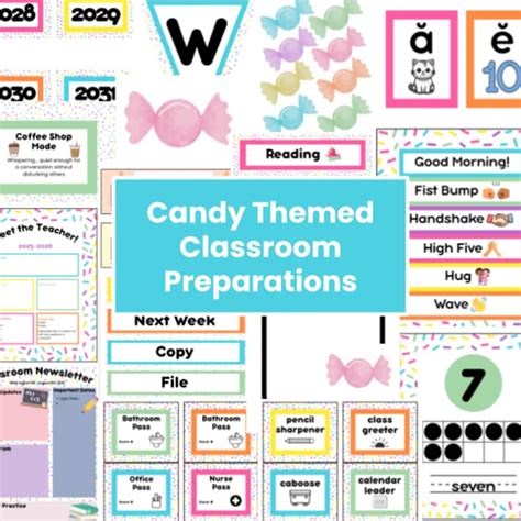Candy Themed Classroom Preparations By Ms Zs Classroom Of Glee Tpt