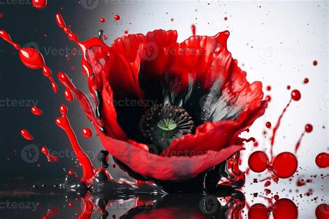 Red Poppy As A Symbol Of Memory For The Fallen In The War Ve Day