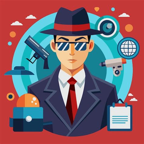 Flat Vector Illustration Of An Agent Premium Ai Generated Vector