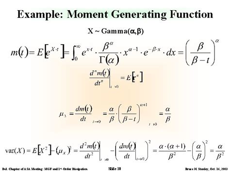 the moment generating function as a useful tool