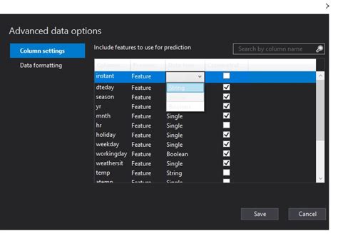 Better Error For Columns With Incorrect Type Prediction Issue Dotnet Machinelearning