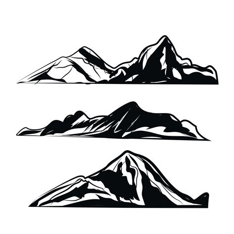 Mountain Vector Set Design Vector Art At Vecteezy