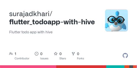 Github Surajadkharifluttertodoapp With Hive Flutter Todo App With Hive