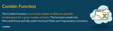 Combin Function Formula Examples How To Use Combin Function Wall