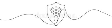 Vpn Icon Line Continuous Drawing Vector One Line Vpn Icon Vector Background Vpn Icon