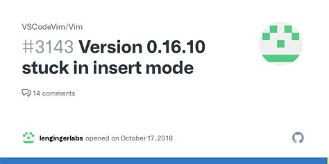 Version 01610 Stuck In Insert Mode · Issue 3143 · Vscodevimvim · Github