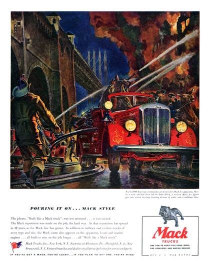 Mack Trucks Ad December 1942 Pouring It On Mack Style