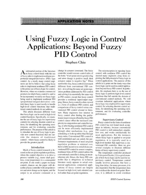 using control control pdf control theory fuzzy logic