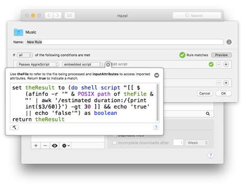 Macos Applescript To Return Condition Depending On Audio File Length