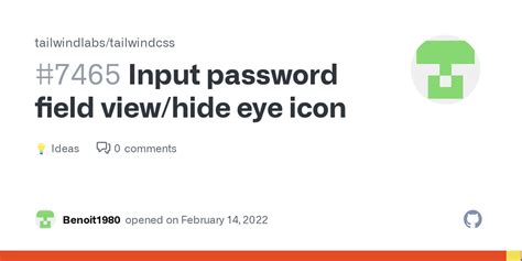 Input Password Field Viewhide Eye Icon · Tailwindlabs Tailwindcss