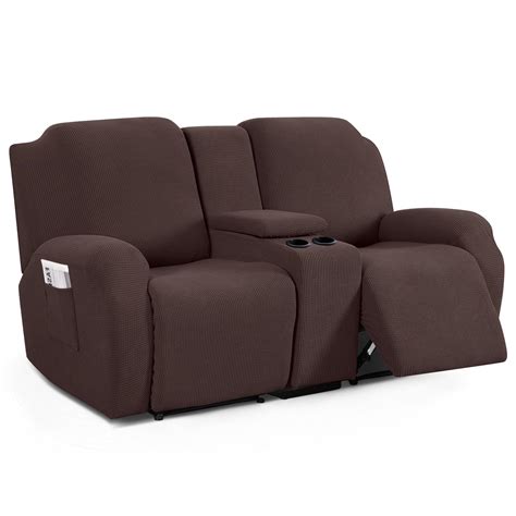 Taococo Recliner Loveseat Cover With Middle Console Sofa Slipcover