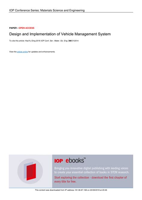 pdf design and implementation of vehicle management system