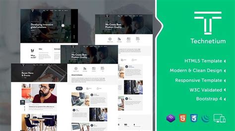 Technetium Agency Html5 Css And Js Responsive Website Template Responsive Website Template