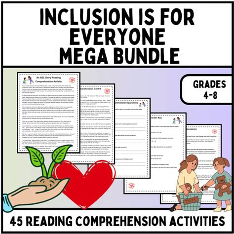 Bundle Inclusion 45 Sel Reading Comprehension Activities By Ms May Designs