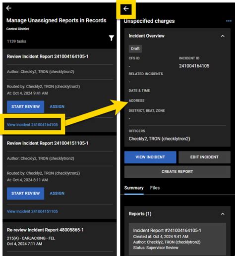 Manage Unassigned Reports Axon App