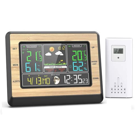 Ailgely Colorful Weather Station Wireless Indoor Outdoor