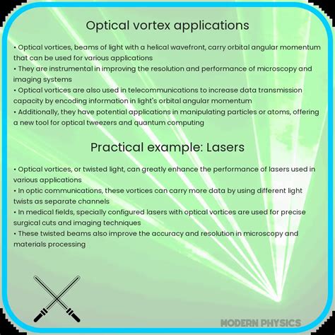 Optical Vortex Applications Cutting Edge Precision And Data Transmission