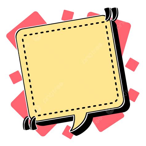 Text Box Banner Yellow Text Box Speech Bubbles Dialog Box Png
