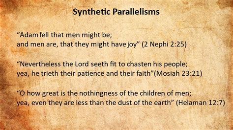 Synthetic Parallelisms Scripturecentral