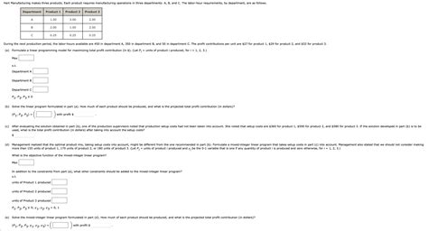 a formulate a linear programming model for
