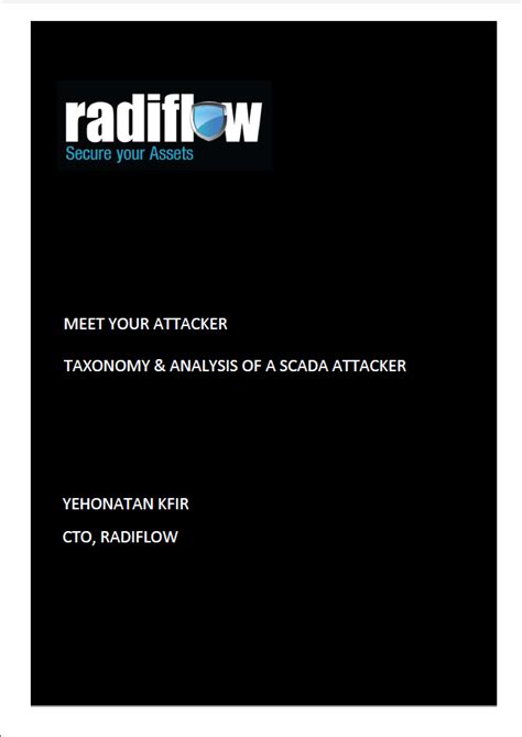 Meet Your Attacker Scada Attackers Taxonomy And
