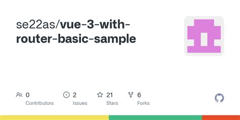 Github Se As Vue With Router Basic Sample