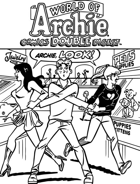 Archie Comics Look Double Girls Coloring Page