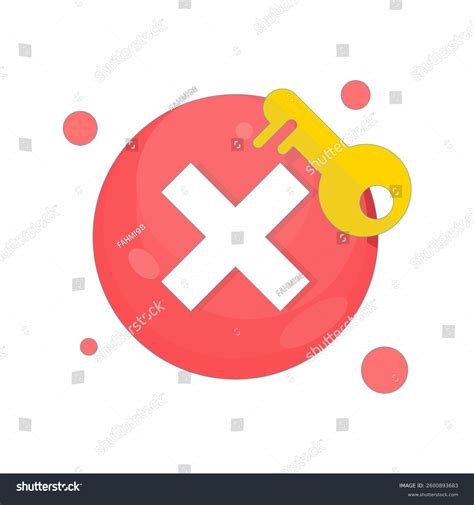 Authentication Failure Concept Wrong Password Notification Stock Vector