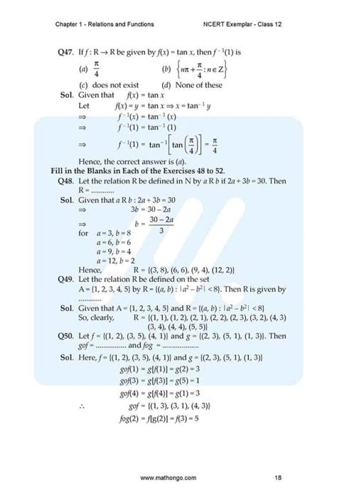 Ncert Exemplar For Class 12 Maths Chapter 1 Mathongo