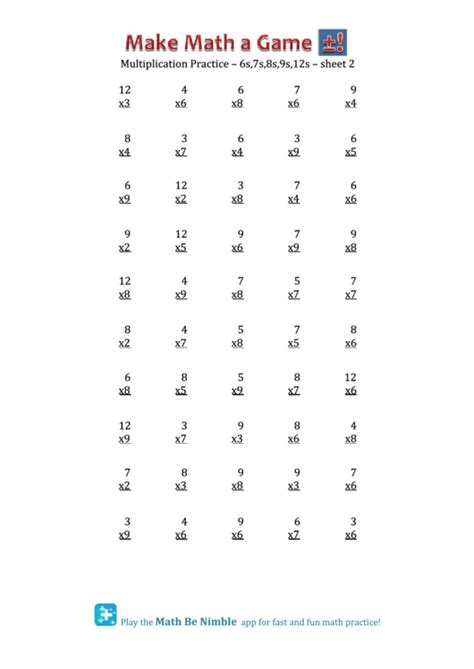 Top Vertical Multiplication Worksheet Templates Free To Download In PDF Format