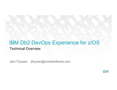 Ibm Db2update2019 Ibm Db2 Dev Ops Experience Ppt