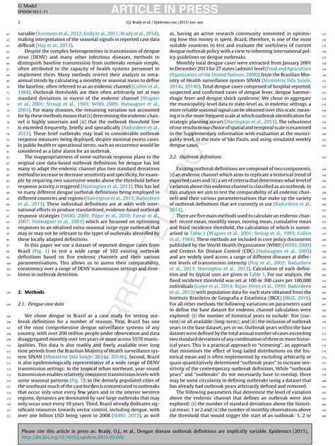 Solution Dengue Disease Outbreak Definitions Are Implicitly Variable