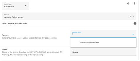 Issue With Yamaha Scene Selection In Automation Configuration Home Assistant Community