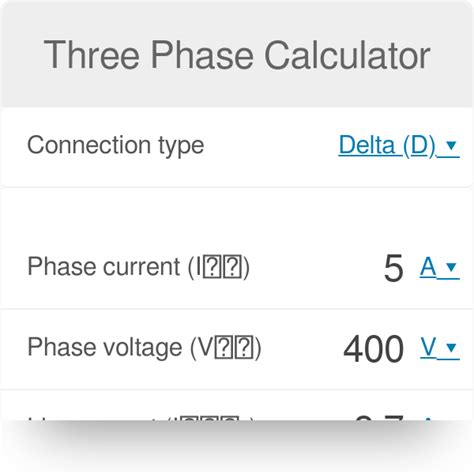 three phase voltage calculations