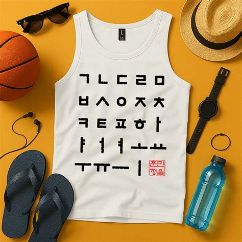 Korean Alphabet Hangul Matrix Tank Top Teeshirtpalace