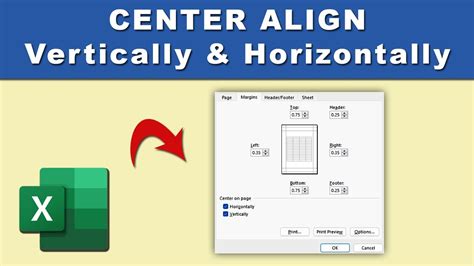 Center Align Vertically And Horizontally In Excel Youtube
