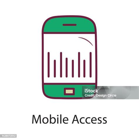 Mobile Access Filled Outline Icon Design Illustration Data Symbol On White Background Eps 10