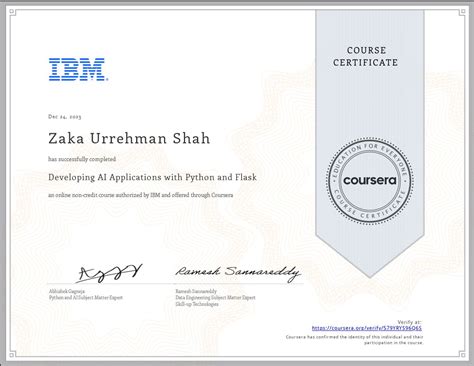 Zaka Urrehman Shah On Linkedin Ai Python Flask Courseracertificate Appliedai