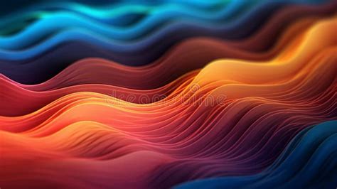 Abstract Colorful Wave Background For Design Generative Ai Stock Illustration Illustration Of