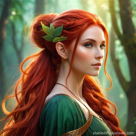 Female Elf Red Hair Prompts Stable Diffusion Online