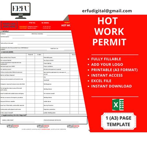 Fillable Hot Work Permit Template Safety Compliance In Excel Easy