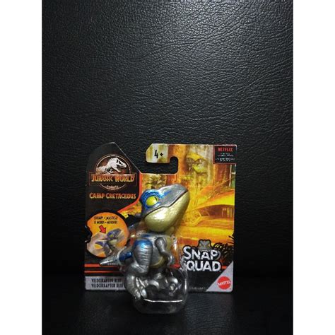 Jual Mattel Jurassic World Snap Squad Velociraptor Blue Shopee Indonesia