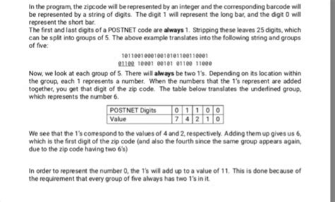 In The Program The Zipcode Will Be Represented By An Integer And The