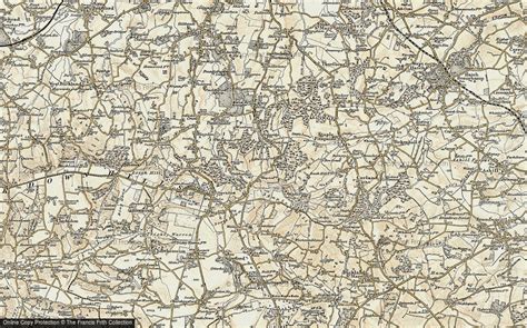 Historic Ordnance Survey Map Of Feltham 1898 1900