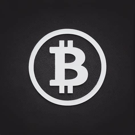 Logotipo De Bitcoin En Blanco Y Negro Fondo De Logotipo Btc Simple Foto Premium