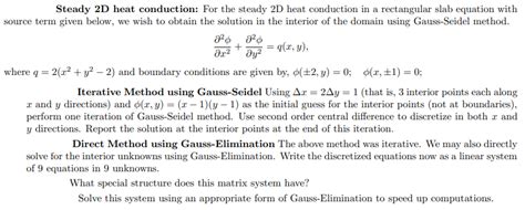 Steady 2d Heat Conduction For The Steady 2d Heat