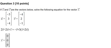 Solved If U And V Are The Vectors Below Solve The Following Chegg Com
