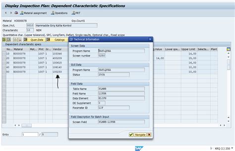 Solved Inspection Plan Dependent Characteristics Specif Sap