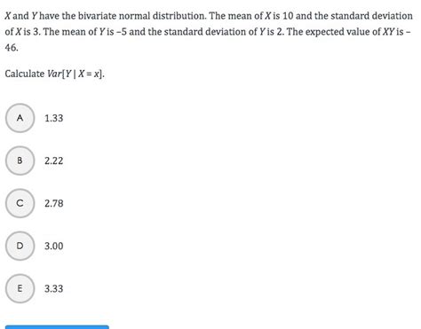 Solved Xand Y Have The Bivariate Normal Distribution The